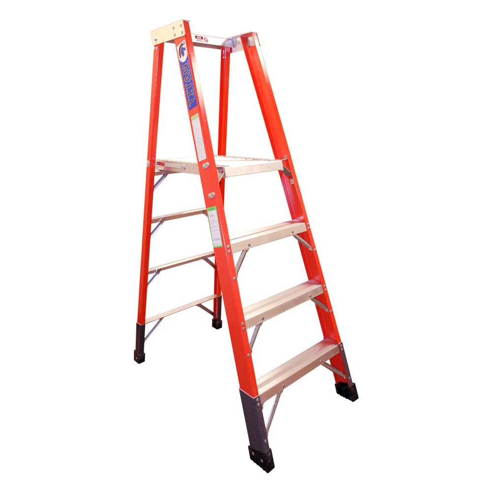 Fiberglass Platform Stepladder by Titan | Badger Ladder