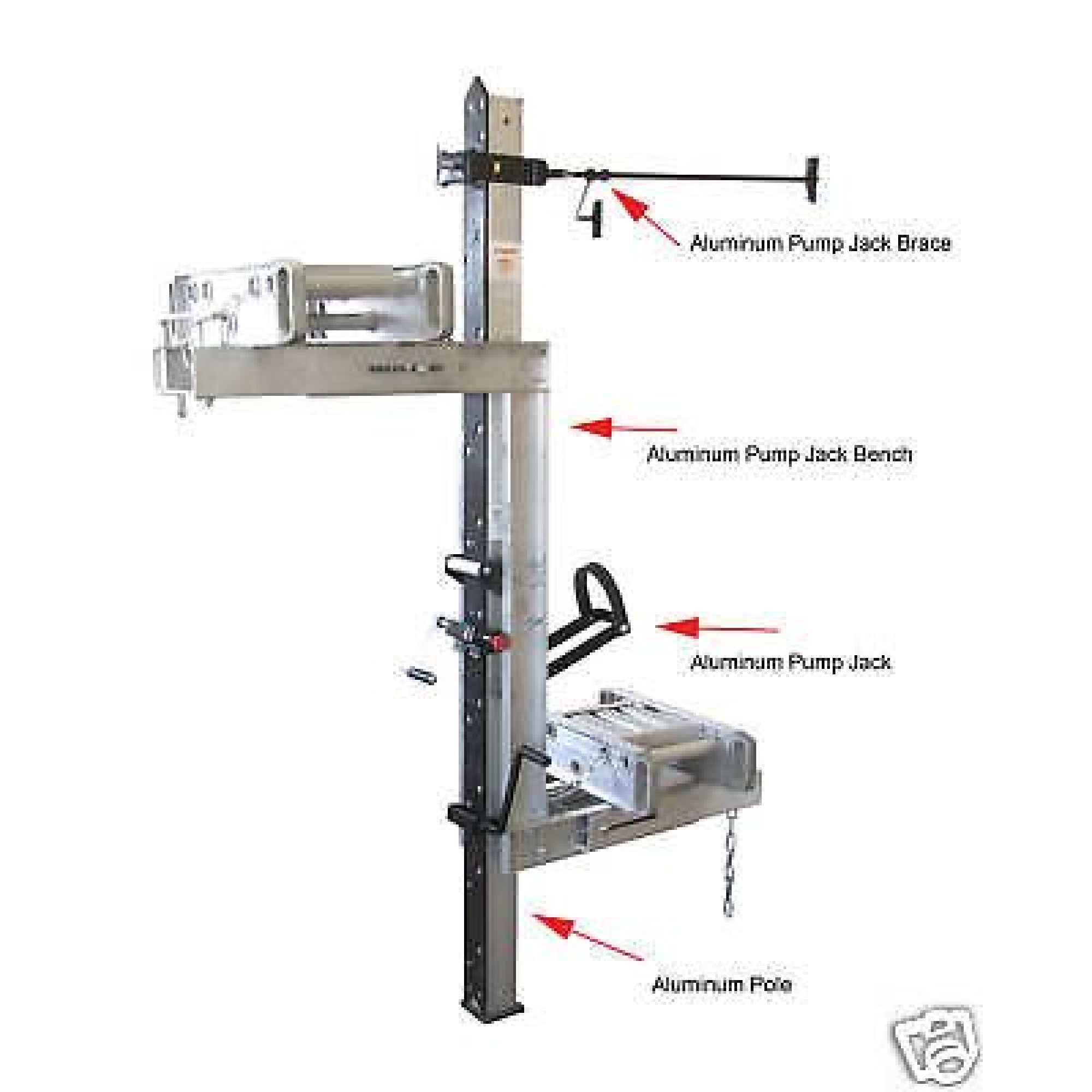 Titan® Basic Pump Jack Package Includes- (2) 24' Aluminum Poles, (2 ...